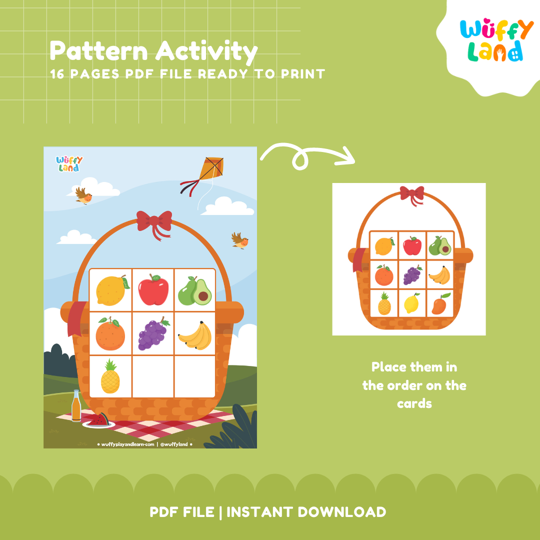 Pattern Recognition Activity for Kids – 16 Pages of Fun Learning Patte ...