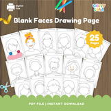 Blank Face Drawing Templates – Creative Expression Worksheets ...