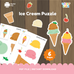Ice Cream Puzzle Printable – Fun Matching Game for Kids – wuffyplayandlearn