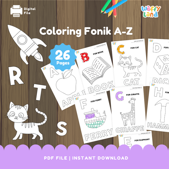 Phonics Coloring A–Z – Alphabet Sounds & Coloring Fun – wuffyplayandlearn
