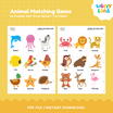Animal Matching Game – Learn Animal Names & Shadows – wuffyplayandlearn