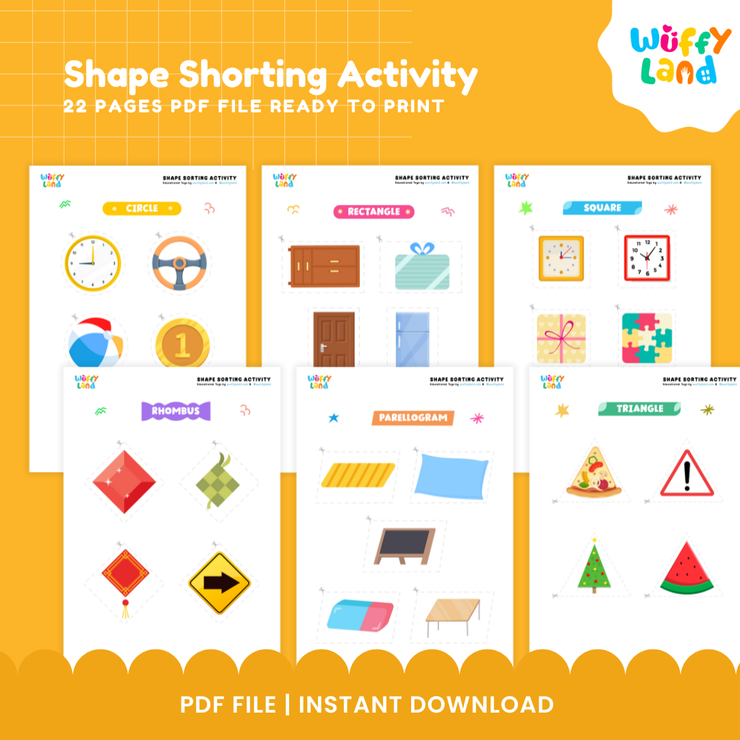 Shape Sorting Activity – Printable Matching Game for Kids ...