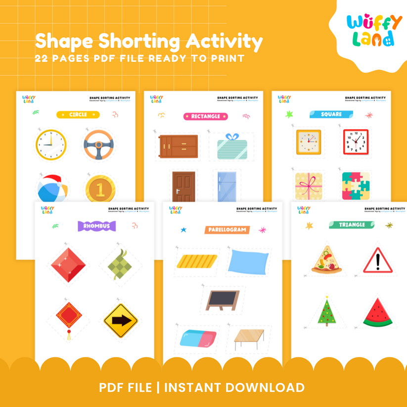 Shape Sorting Activity – Printable Matching Game for Kids ...