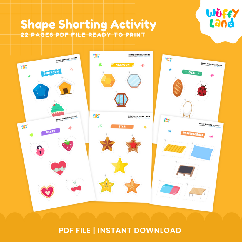 Shape Sorting Activity – Printable Matching Game for Kids ...