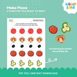 Pizza Making Printable – Fun Pretend Cooking for Kids – wuffyplayandlearn