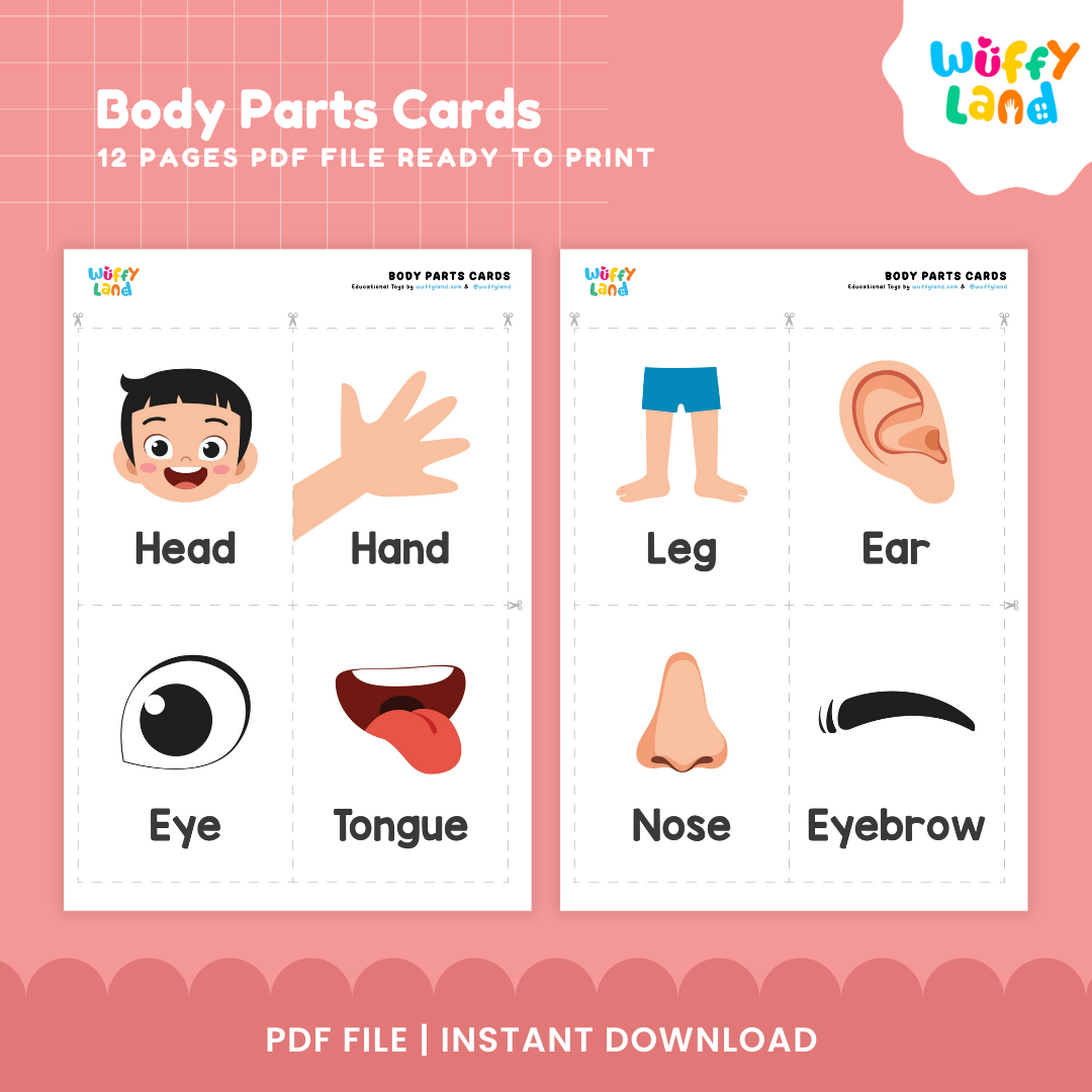 Body Parts Cards – wuffyplayandlearn