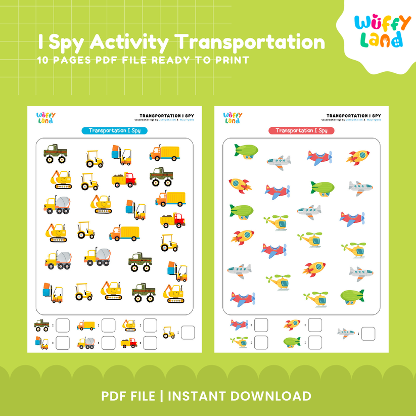 I Spy Activity Transportation – wuffyplayandlearn