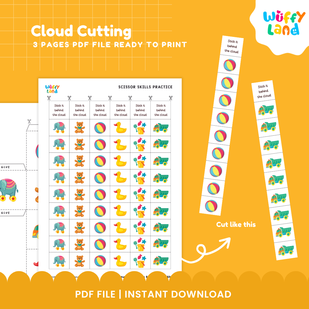 Cloud Cutting Game – Printable Scissor Practice Activity ...