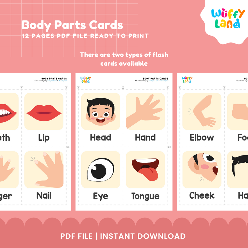 Body Parts Cards – wuffyplayandlearn