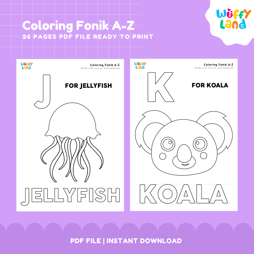 Phonics Coloring A–Z – Alphabet Sounds & Coloring Fun – wuffyplayandlearn