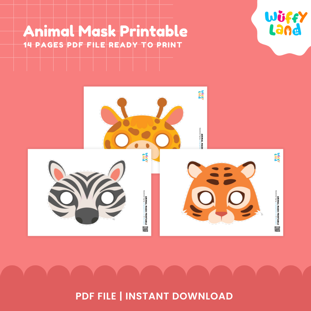 Printable Animal Masks for Kids - DIY Animal Party Masks - Fun Animal ...