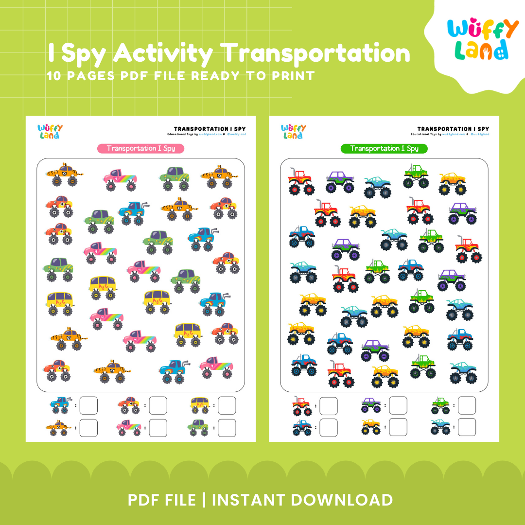 I Spy Activity Transportation – wuffyplayandlearn