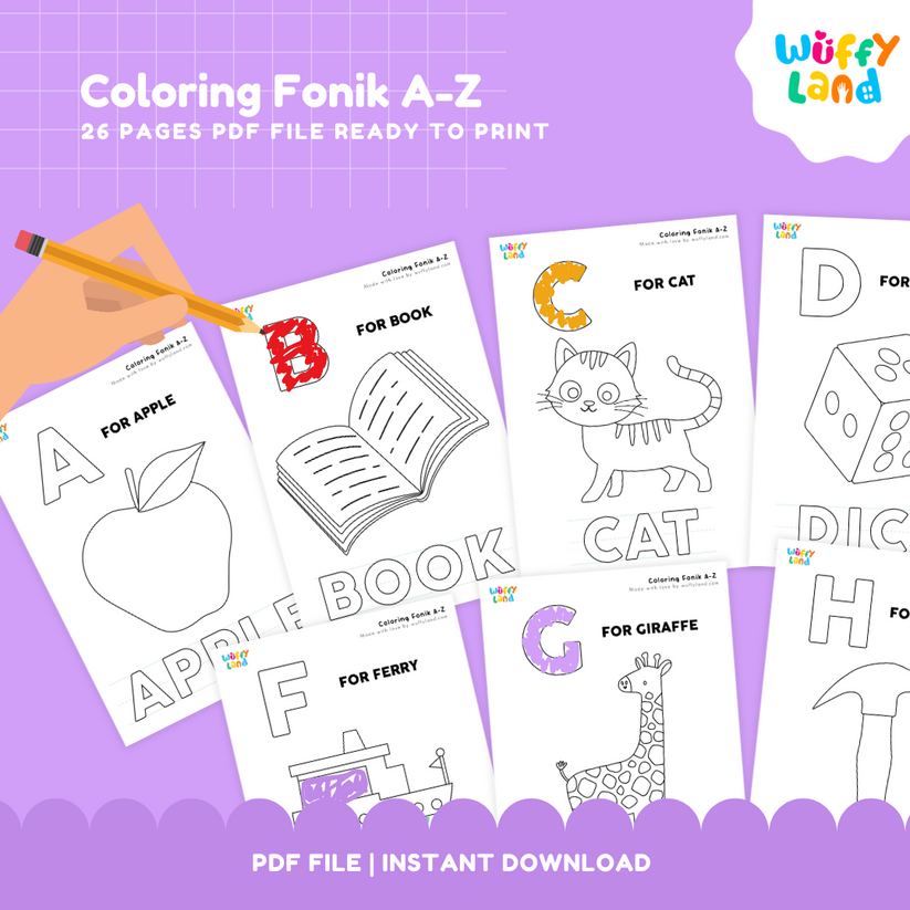Phonics Coloring A–Z – Alphabet Sounds & Coloring Fun – wuffyplayandlearn