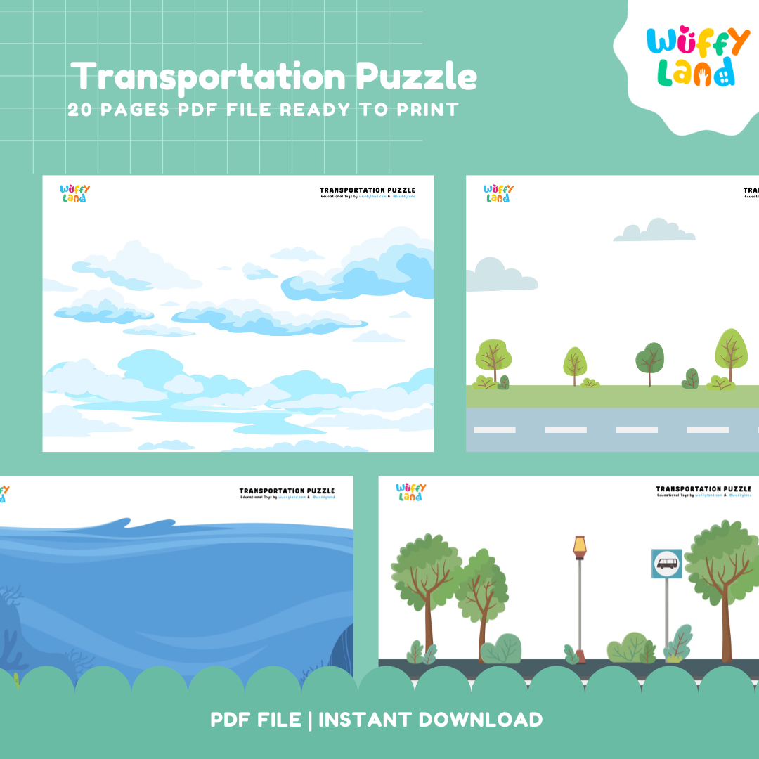 Transportation Puzzle – Printable Vehicle Matching Activity ...